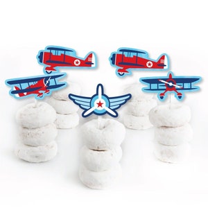 Taking Flight - Airplane - Dessert Cupcake Toppers -vintage Plane ...
