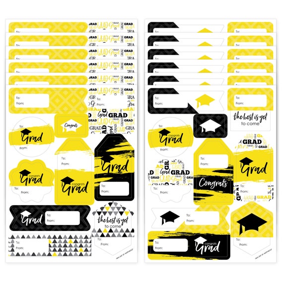 Yellow Grad - Best is Yet to Come - Assorted Yellow Graduation Party ...