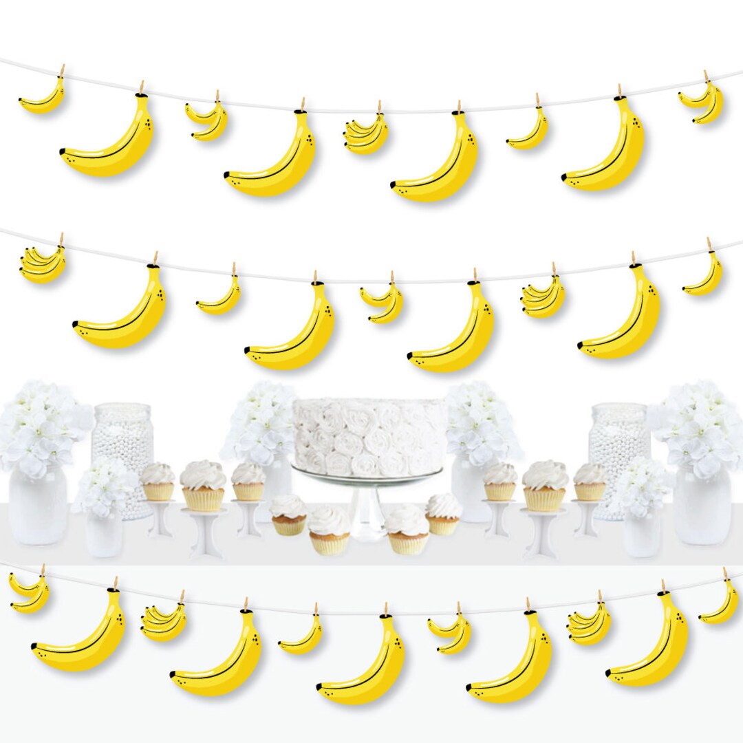 Let’s Go Bananas - Tropical Party DIY Decorations - Clothespin Garland ...