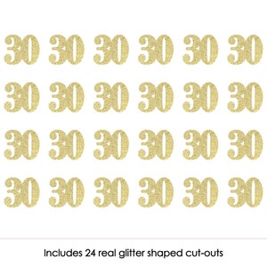 Gold Glitter 30 - No-mess Real Gold Glitter Cut-out Numbers - 30th ...