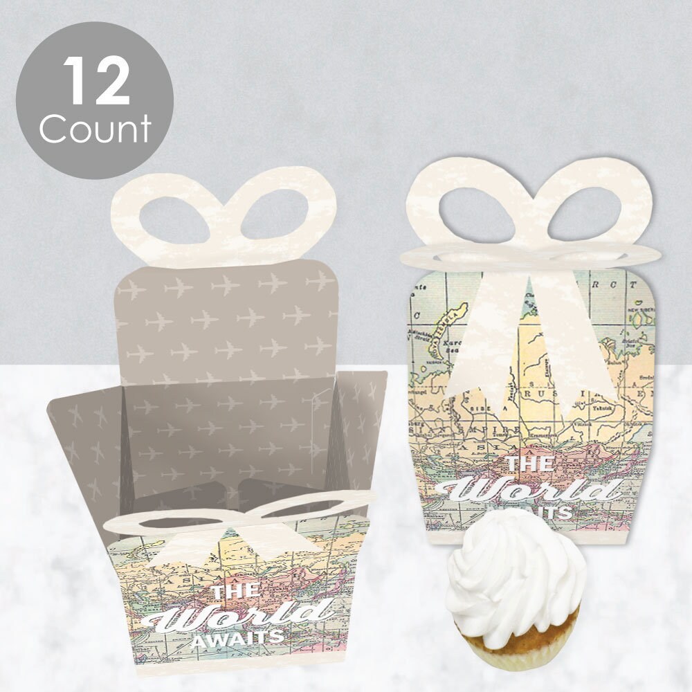 World Awaits Square Favor Gift Boxes Travel Themed Party | Etsy
