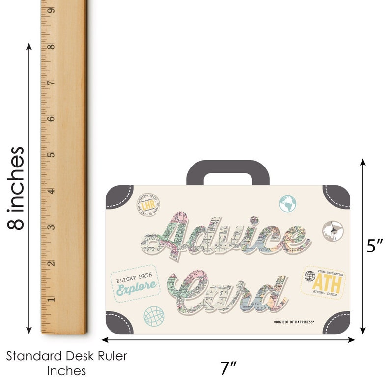 World Awaits - Suitcase Wish Card Travel Themed Graduation Party, Baby ...