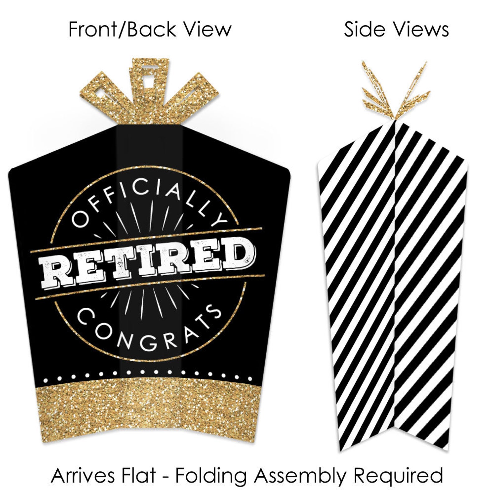 Happy Retirement - Table Decorations - Retirement Party Fold and Flare ...