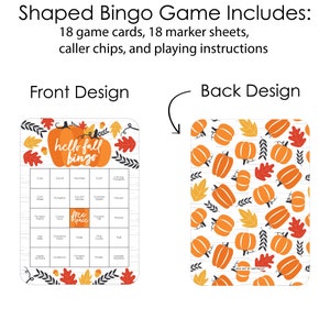 Fall Pumpkin - Bingo Cards and Markers - Halloween or Thanksgiving ...