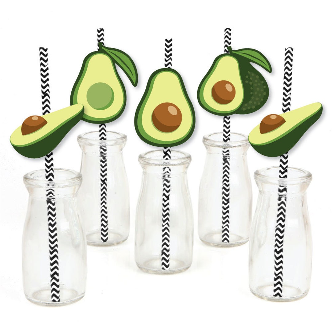 Hello Avocado - Die-cut Straw Decorations - Fiesta Paper Cut-outs ...