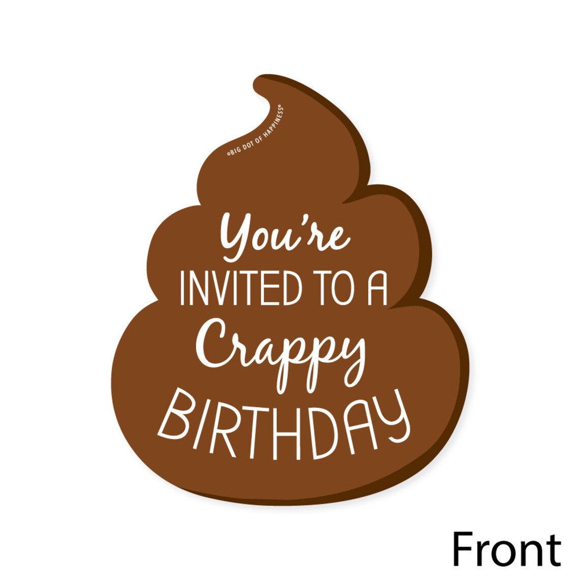 Oh Crap You're Old Shaped Fill-in Invitations Poop - Etsy