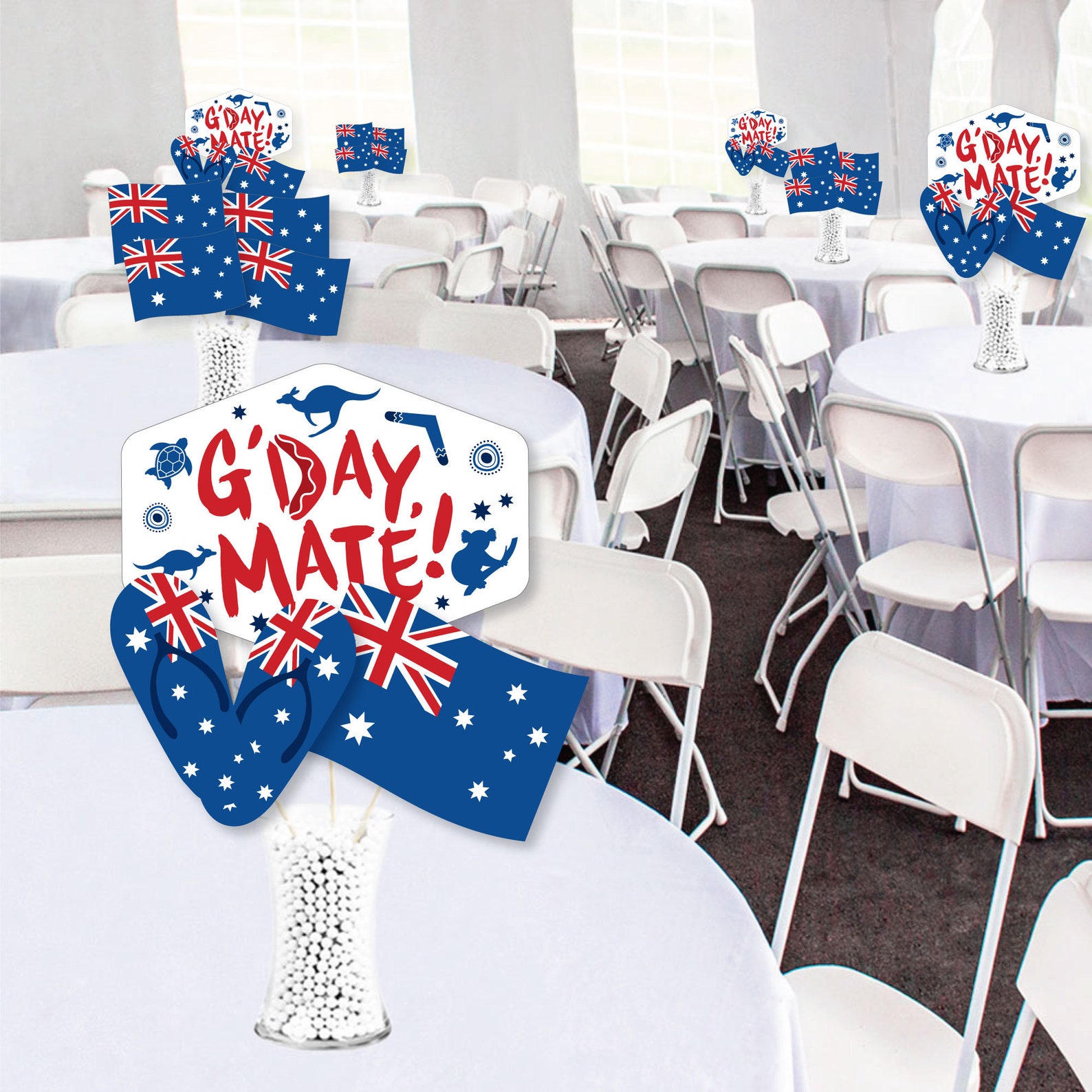 Australia Day Gday Mate Aussie Party Centerpiece Sticks Etsy
