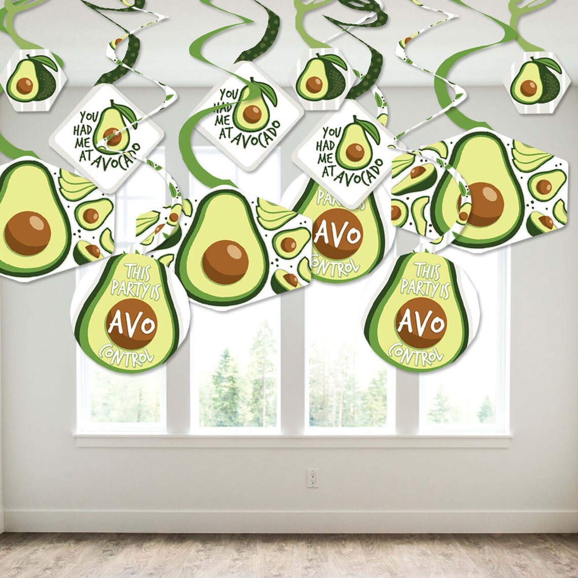 Hello Avocado - Fiesta Party Hanging Decor - Party Decoration Swirls ...