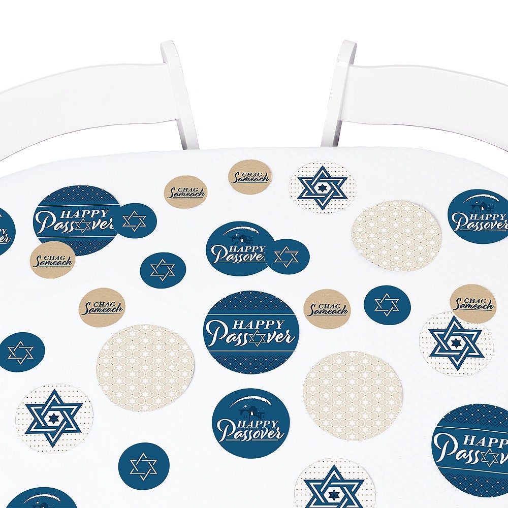 Happy Passover - Giant Circle Confetti - Pesach Jewish Holiday Party ...