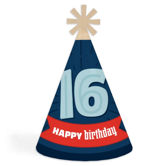 boy-16th-birthday-cone-happy-birthday-party-hats-for-adults-set-of