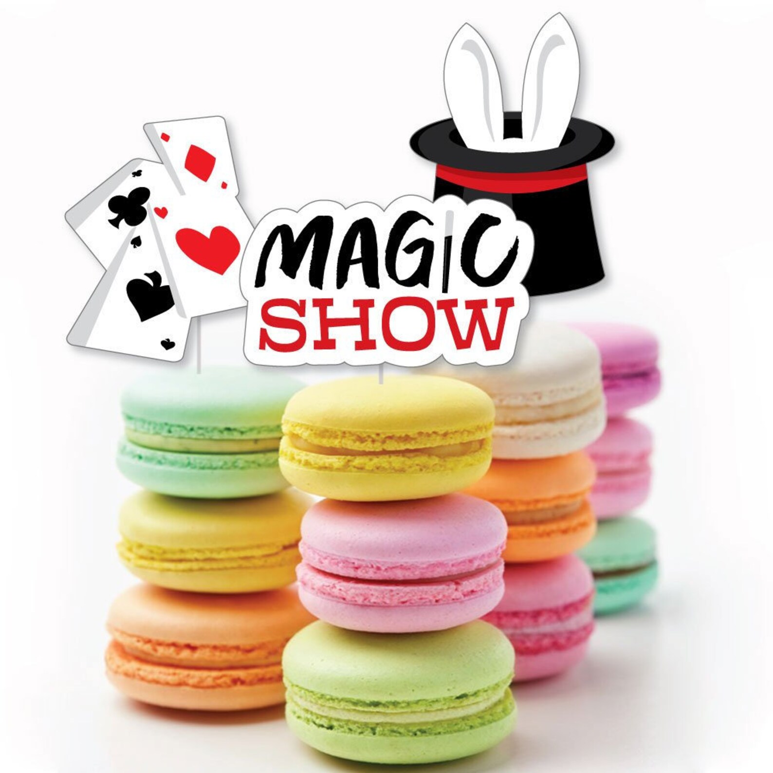 Ta-da Magic Show Dessert Cupcake Toppers Magical Birthday | Etsy