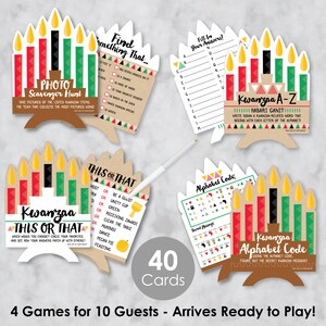 Happy Kwanzaa - 4 African Heritage Games - 10 Cards Each - Kwanzaa A-Z ...