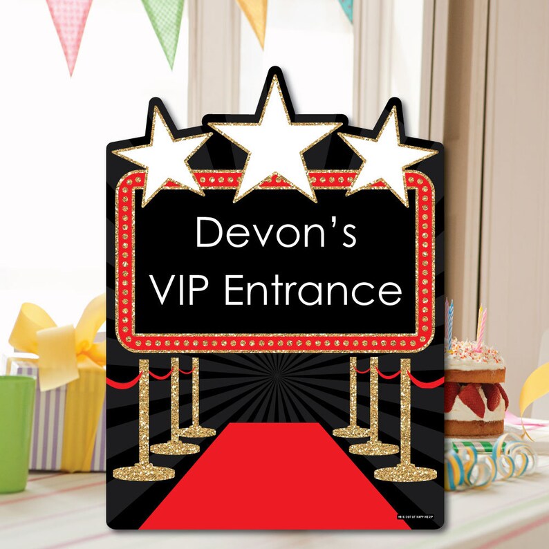 Red Carpet Hollywood Welcome Sign Movie Night Party Outdoor - Etsy