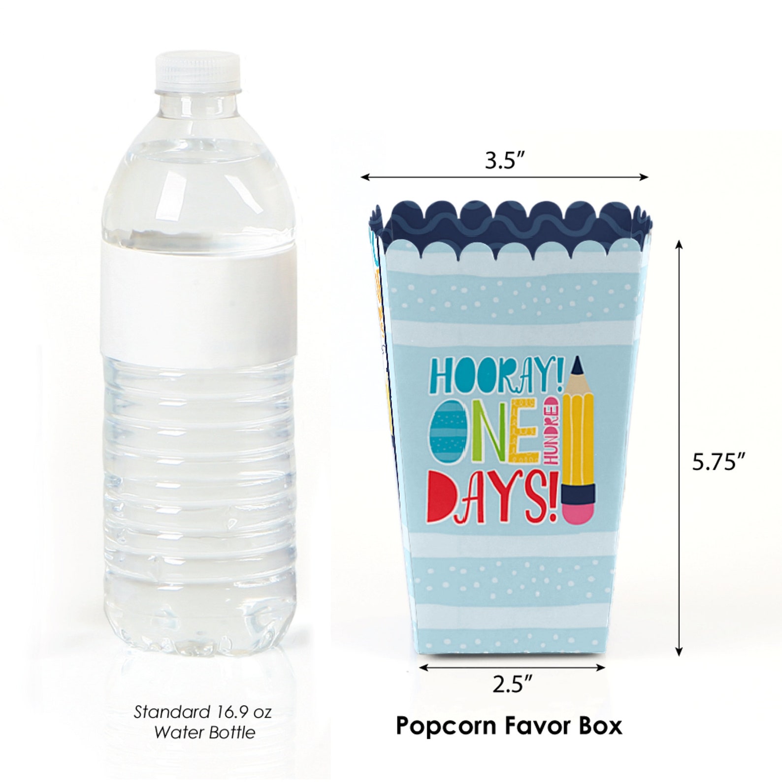 Happy 100th Day of School 100 Days Party Favor Popcorn Treat - Etsy