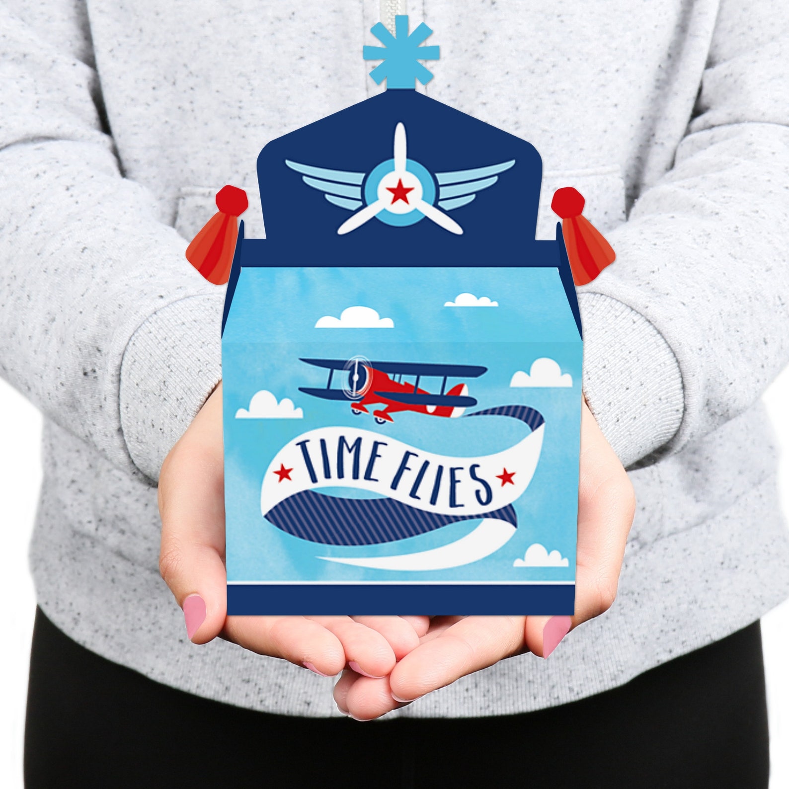 Taking Flight - Airplane - Treat Box Party Favors - Vintage Plane Baby ...