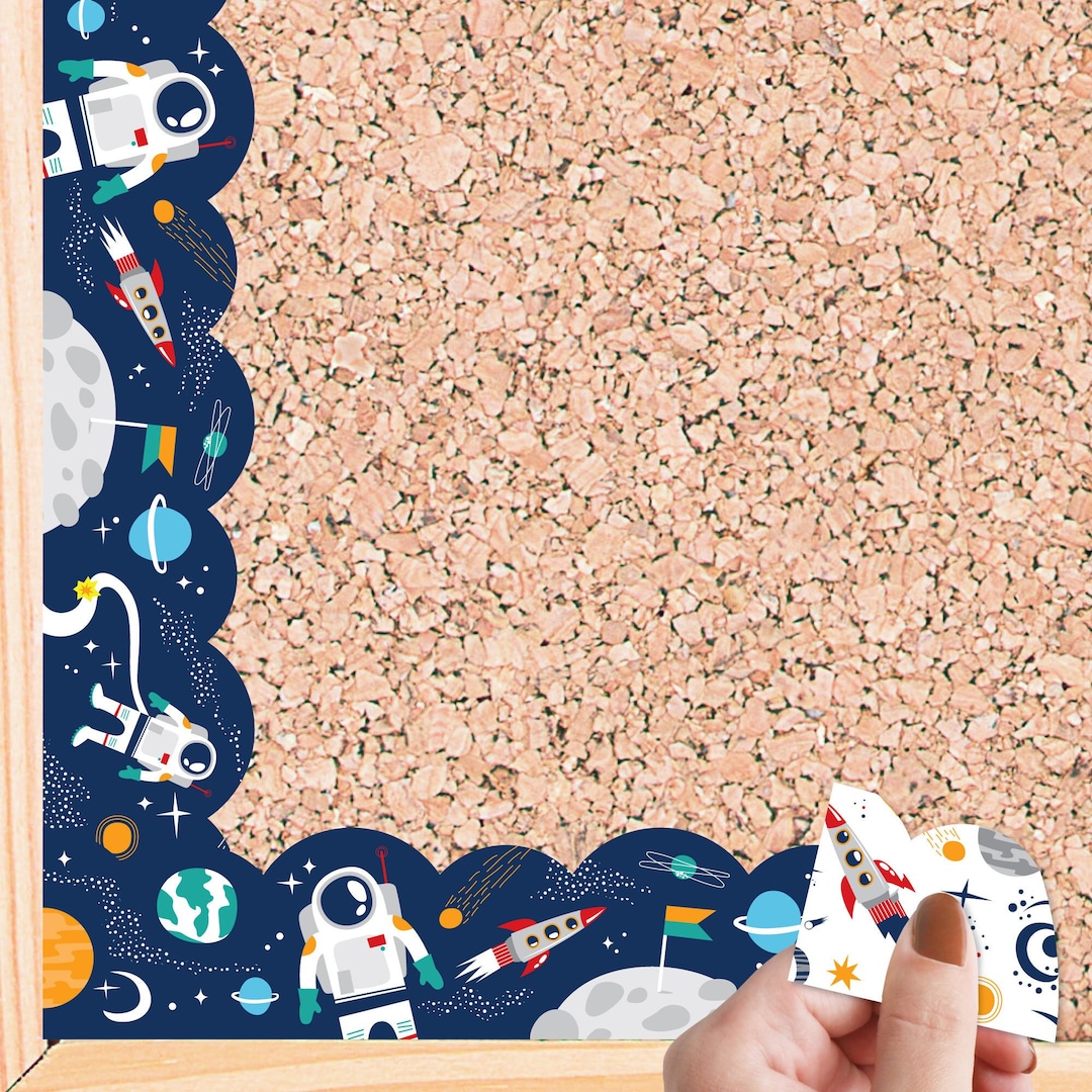 Outer Space Galaxy - Scalloped Classroom Decor - Bulletin Board Borders ...