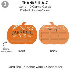 Happy Thanksgiving - 4 Fall Harvest Party Games - 10 Cards Each ...