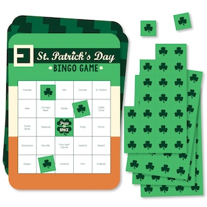 St. Patrick’s Day - Bar Bingo Cards and Markers - Saint Paddy’s Day ...