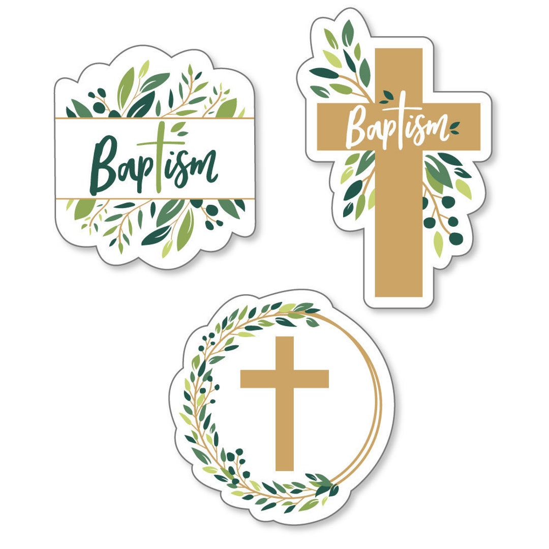 Baptism Elegant Cross - DIY Shaped Religious Party Cut-outs - 24 Ct - Etsy