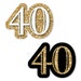 Small 40th Birthday DIY Shaped Paper Cut Outs Adult 40th - Etsy