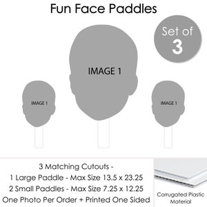 Fun Face Combo Custom Photo Big Head Cut Out Photo Booth and Fan Props ...