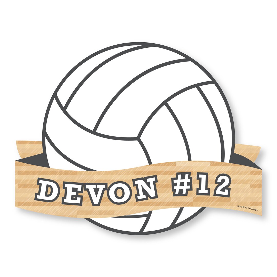 Volleyball School Spirit Personalized Senior Night or Graduation Party ...