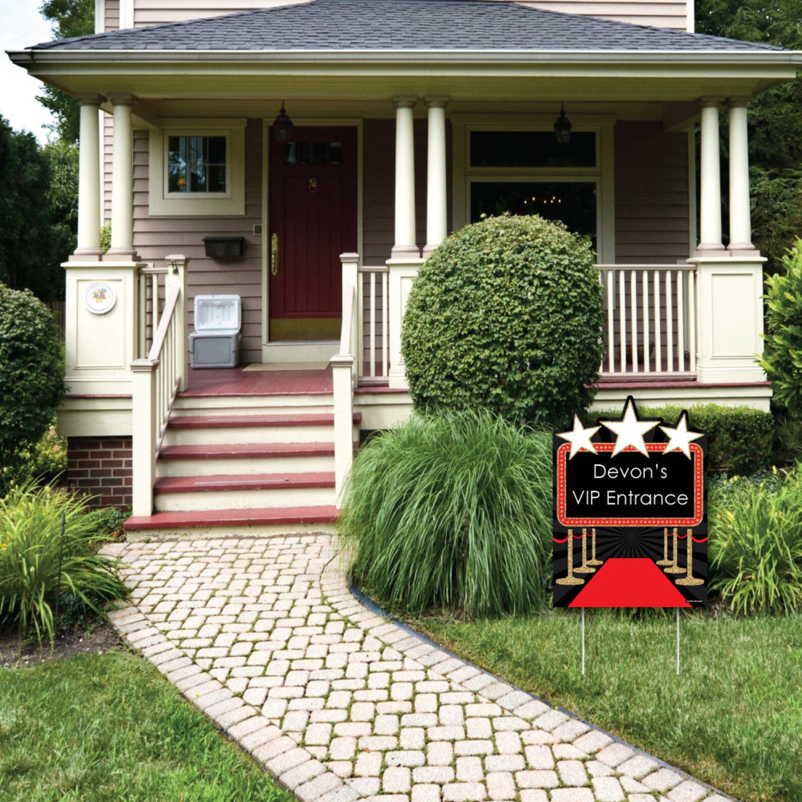 Red Carpet Hollywood Welcome Sign Movie Night Party Outdoor - Etsy