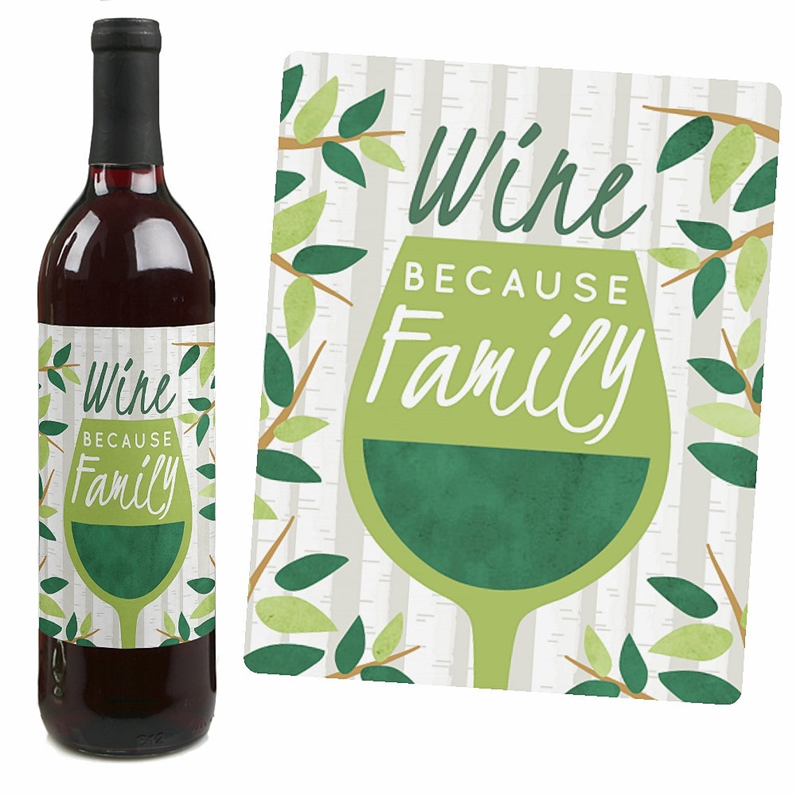 Family Tree Reunion - Wine Bottle Labels for Family Gatherings Parties ...