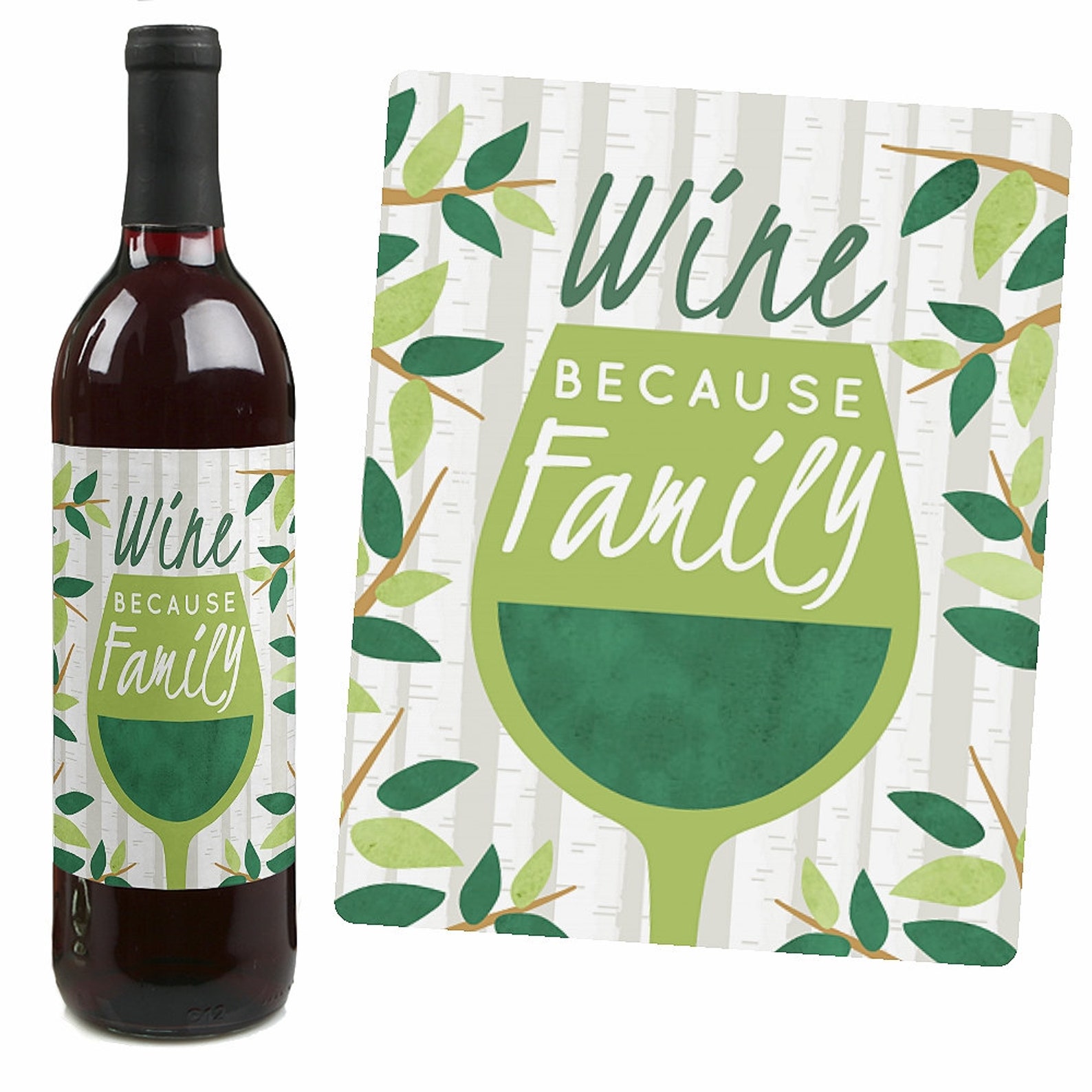 Family Tree Reunion - Wine Bottle Labels for Family Gatherings Parties ...