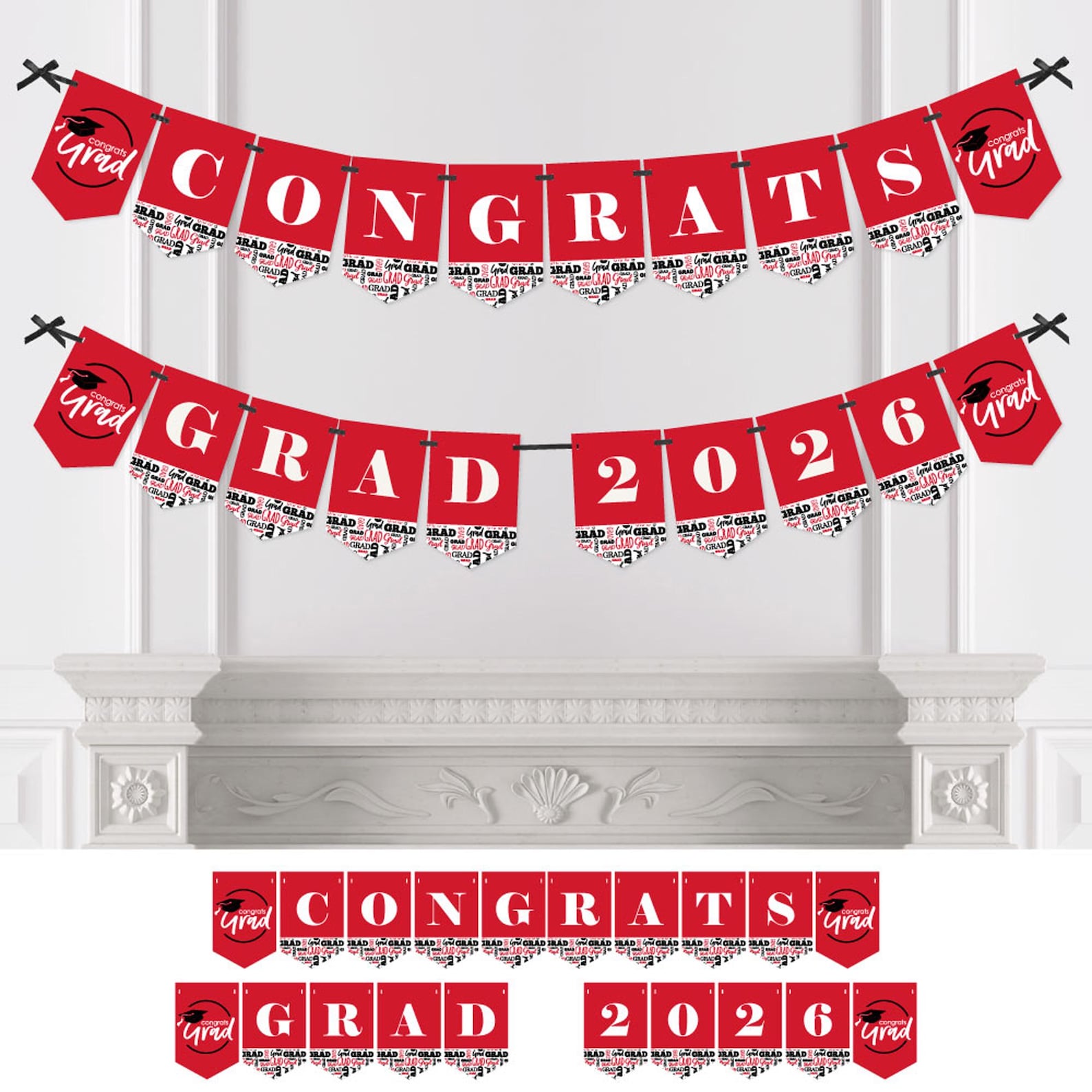 Red Grad - Best is yet to Come - 2026 Graduation Party Bunting Banner ...
