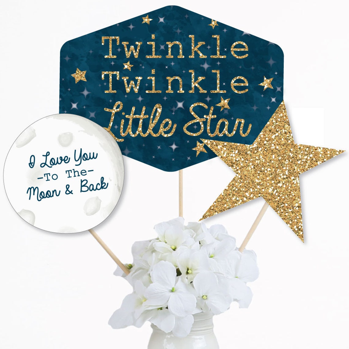 Twinkle Twinkle Little Star Centerpiece Sticks Baby Shower | Etsy