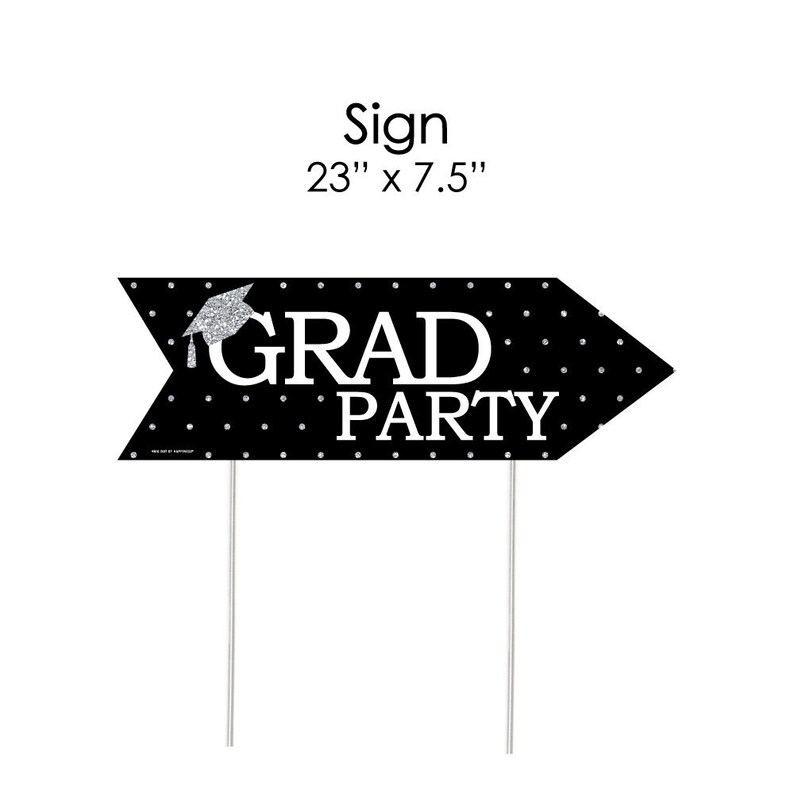 Graduation Party Arrows Double Sided Outdoor Yard Sign | Etsy