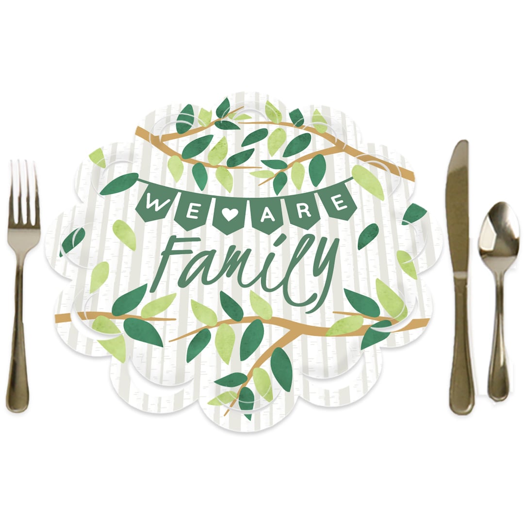 Family Tree Reunion - Family Gathering Party Round Table Decorations ...