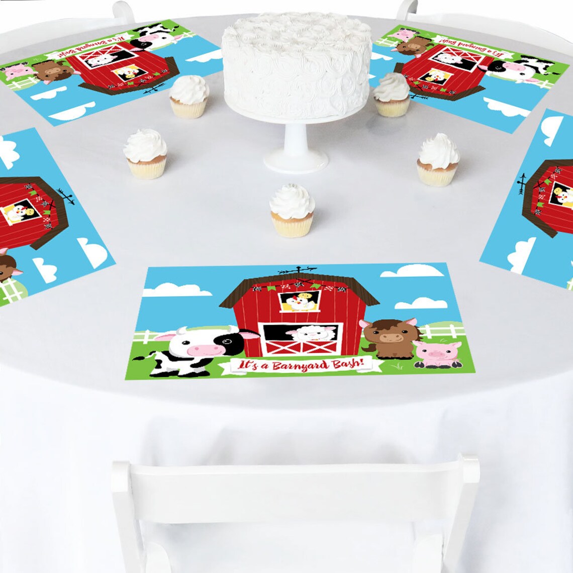 Farm Animals Paper Barnyard Birthday Party Coloring Sheets | Etsy