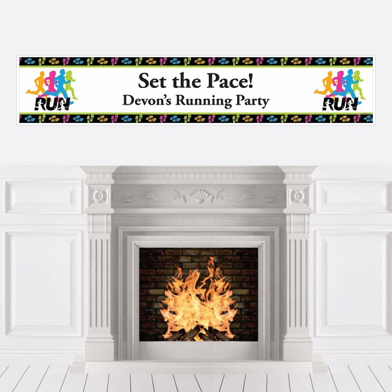 Set The Pace - Running - Track Party Banner - Custom Cross Country ...