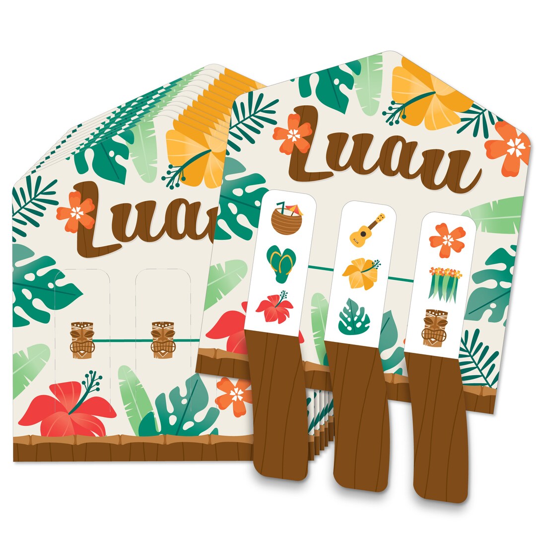 Tropical Luau - Hawaiian Beach Party Game Pickle Cards - Pull Tabs 3-in ...