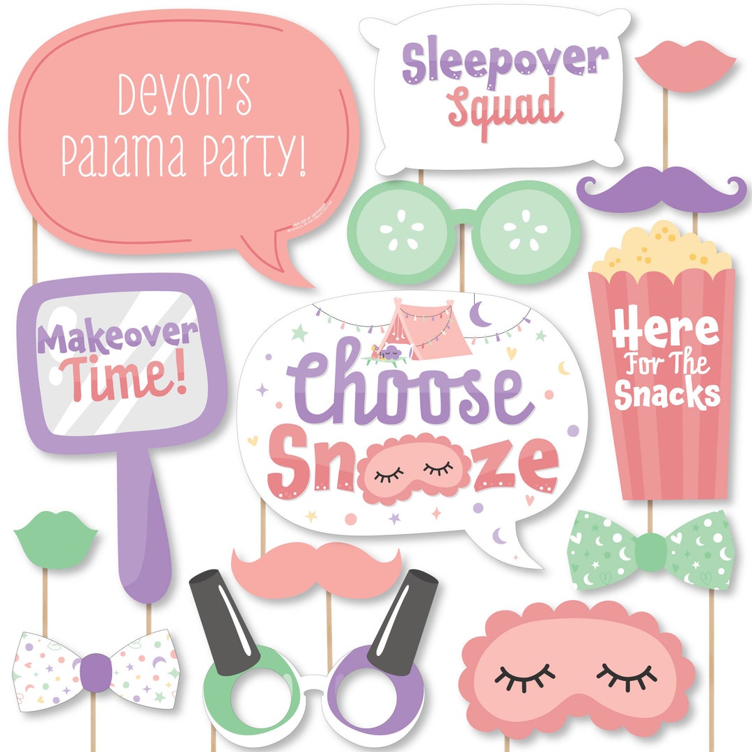 Pajama Slumber Party - Personalized Girls Sleepover Birthday Party ...