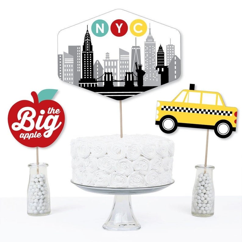 NYC Cityscape - New York City Party Centerpiece Sticks - Table Toppers ...