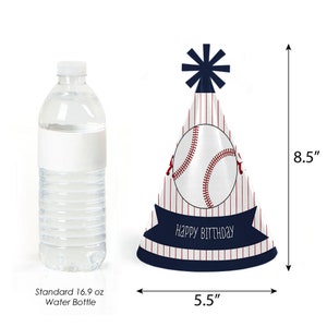 Batter up - Cone Happy Birthday Party Hats for Kids and Adults - Set of ...