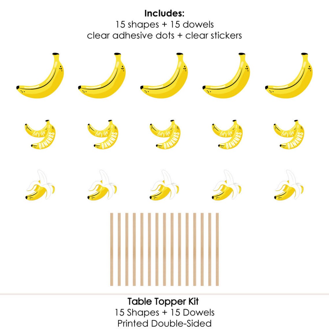 Let's Go Bananas Tropical Party Centerpiece Sticks | Etsy