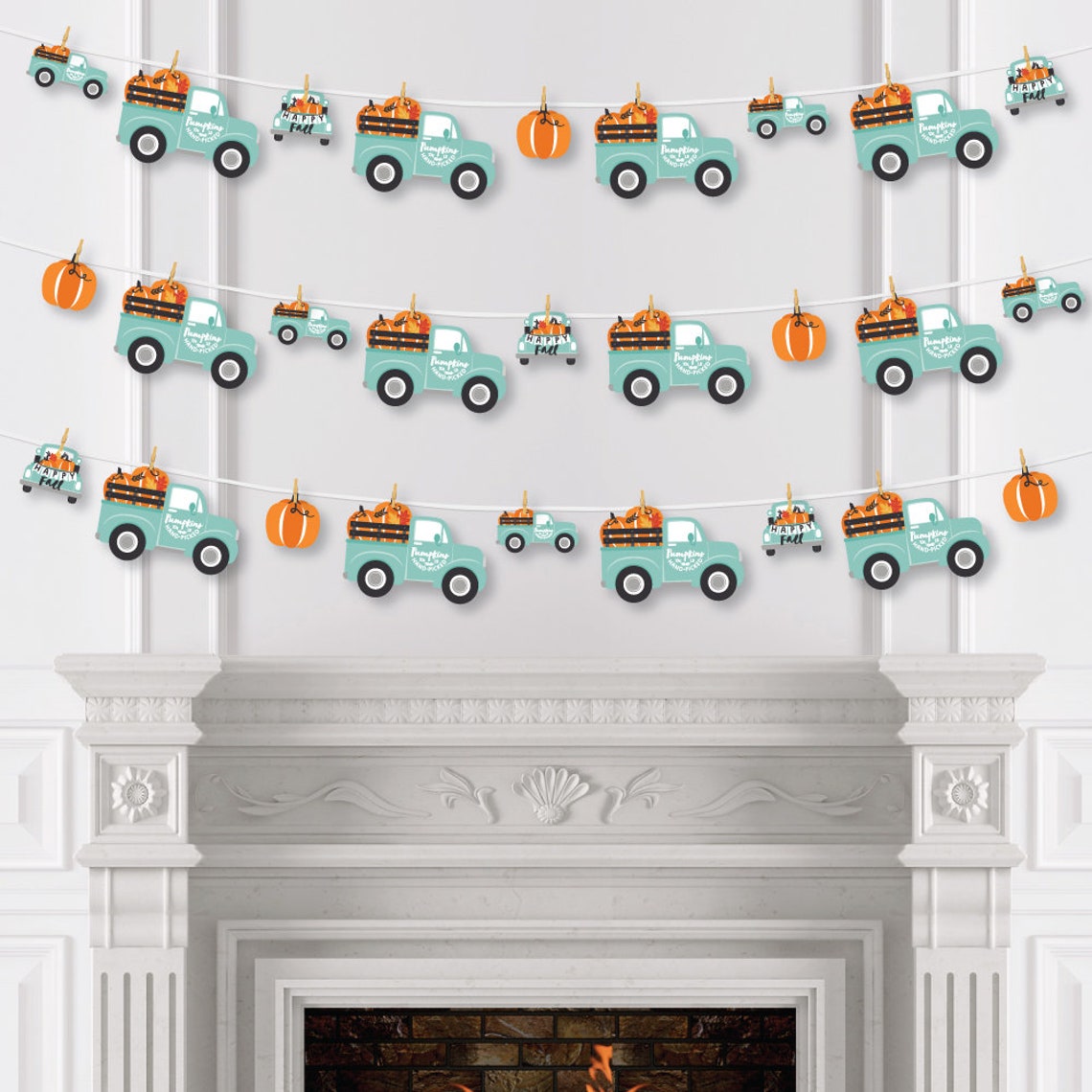 Happy Fall Truck Harvest Pumpkin Party DIY Decorations - Etsy