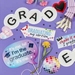 Funny in My Grad Era - Graduation Party Photo Booth Props Kit - 10 ...