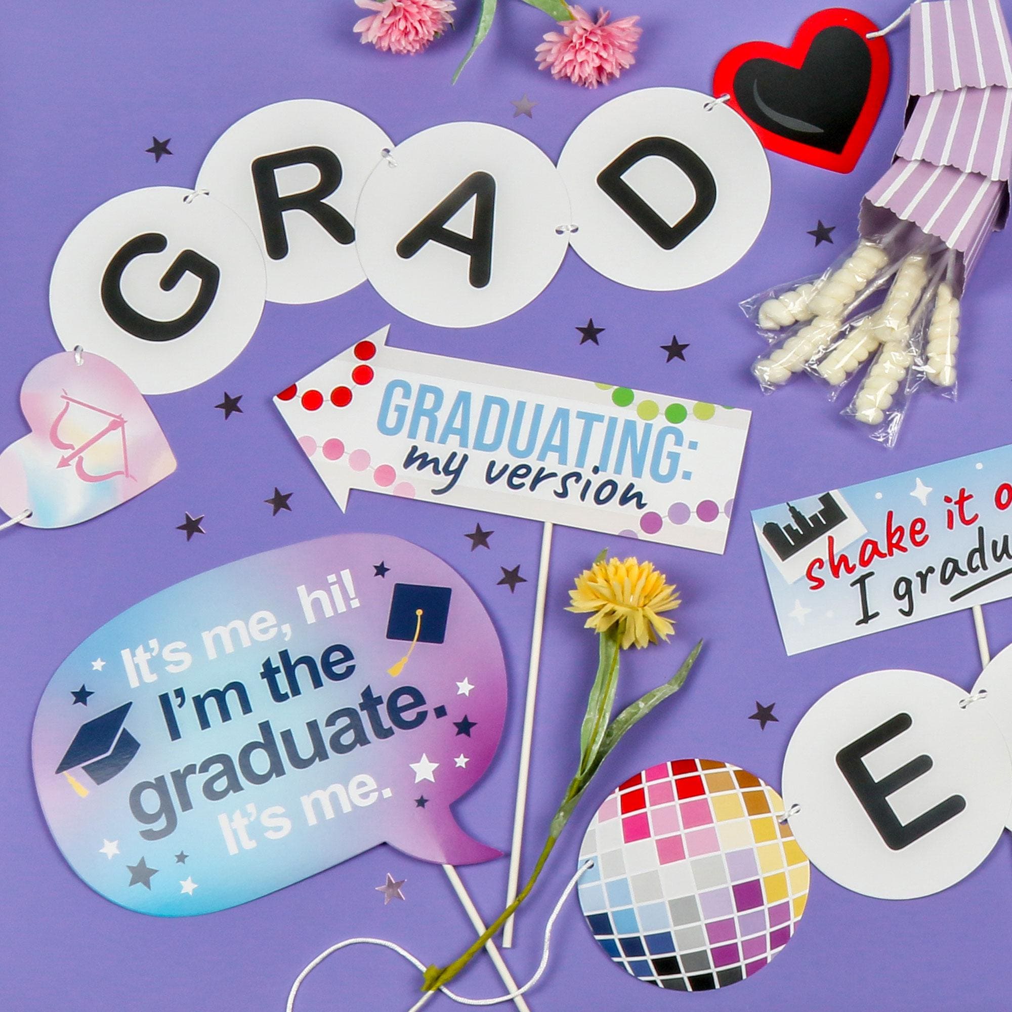 Funny in My Grad Era - Graduation Party Photo Booth Props Kit - 10 ...