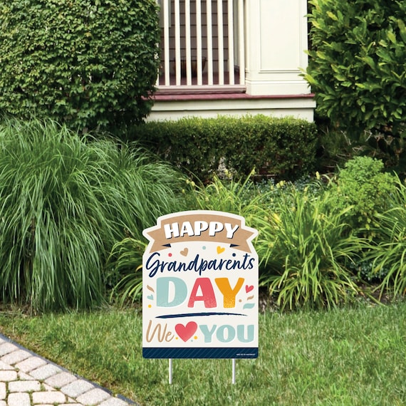 Happy Grandparents Day - Outdoor Lawn Sign - Grandma & Grandpa Party ...