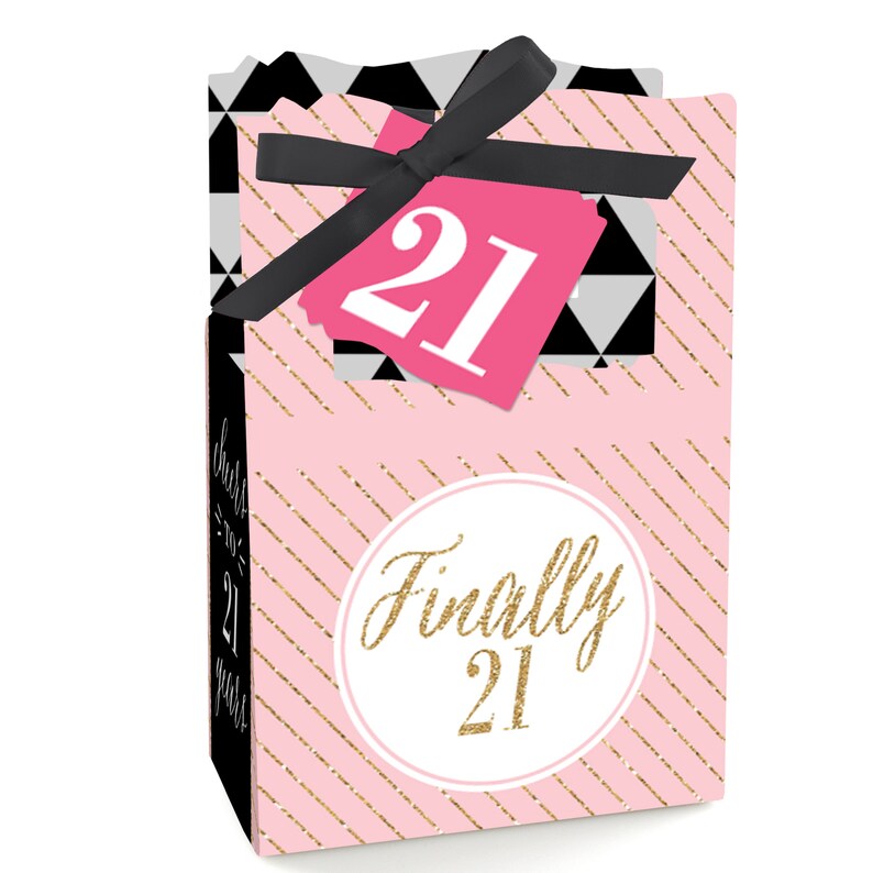 Finally 21 Girl 21st Birthday Party Favor Boxes Set of | Etsy
