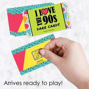 90's Throwback - 1990s Party Dare Cards - Nineties Party Game - I Love ...