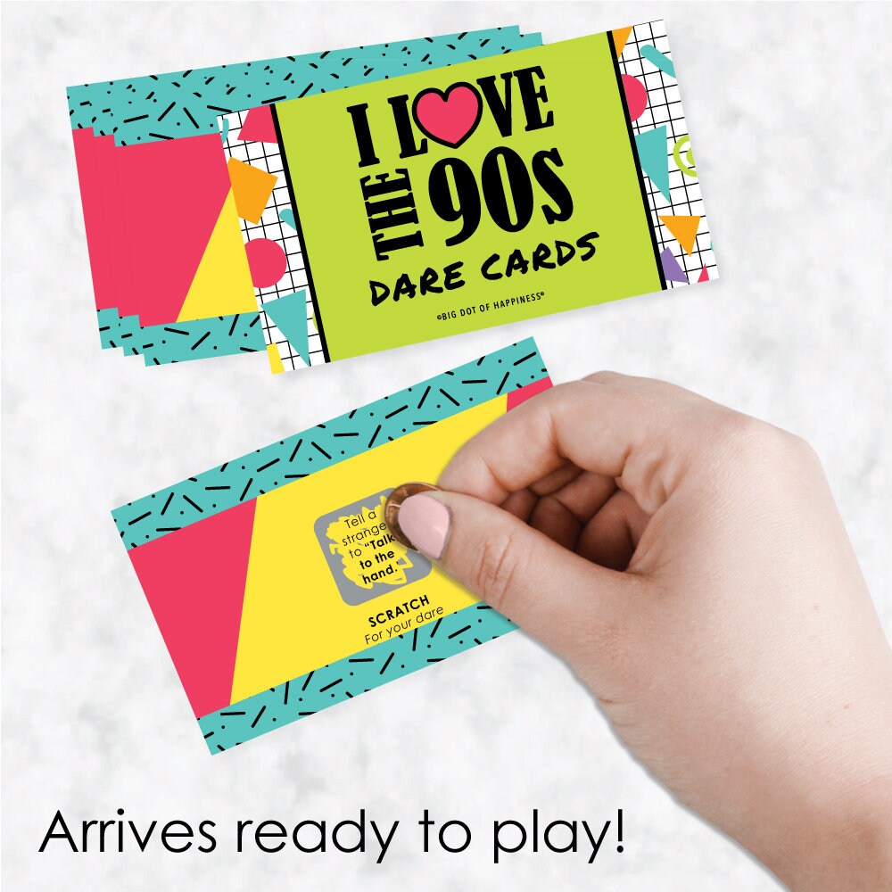90's Throwback - 1990s Party Dare Cards - Nineties Party Game - I Love ...