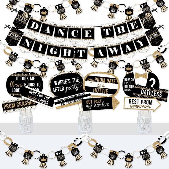 Prom - Banner and Photo Booth Decorations - Prom Night Party Supplies ...