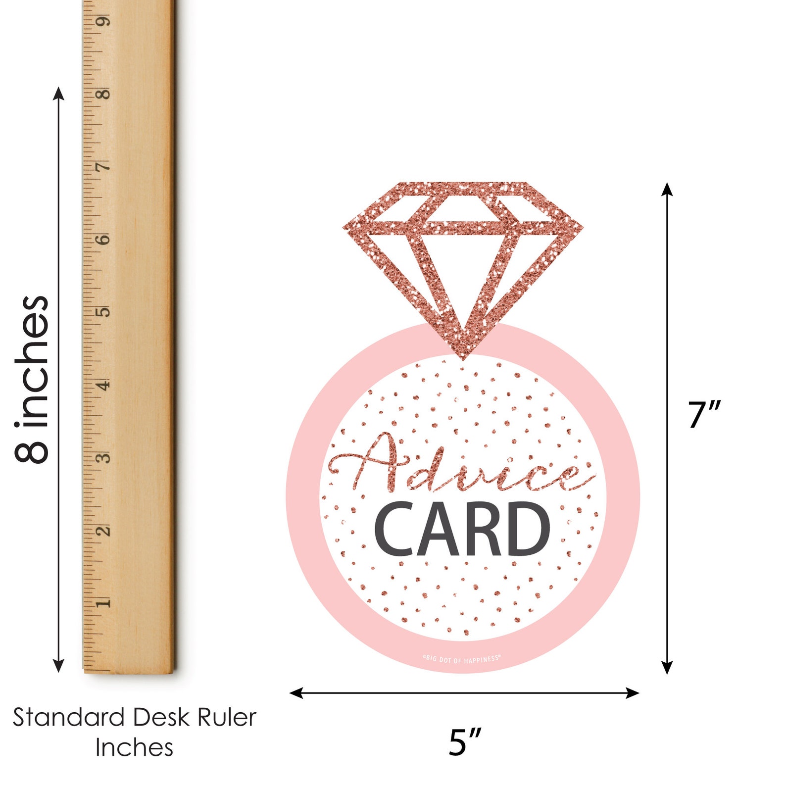 Bride Squad Ring Wish Card Rose Gold Bridal Shower or - Etsy