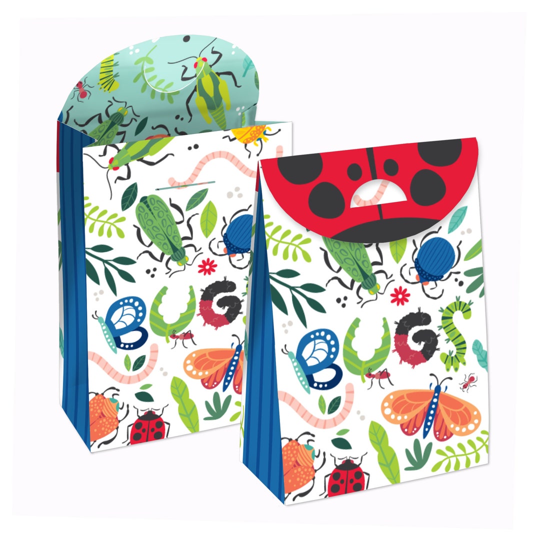Buggin' Out - Bugs Birthday Gift Favor Bags - Party Goodie Boxes - Set ...